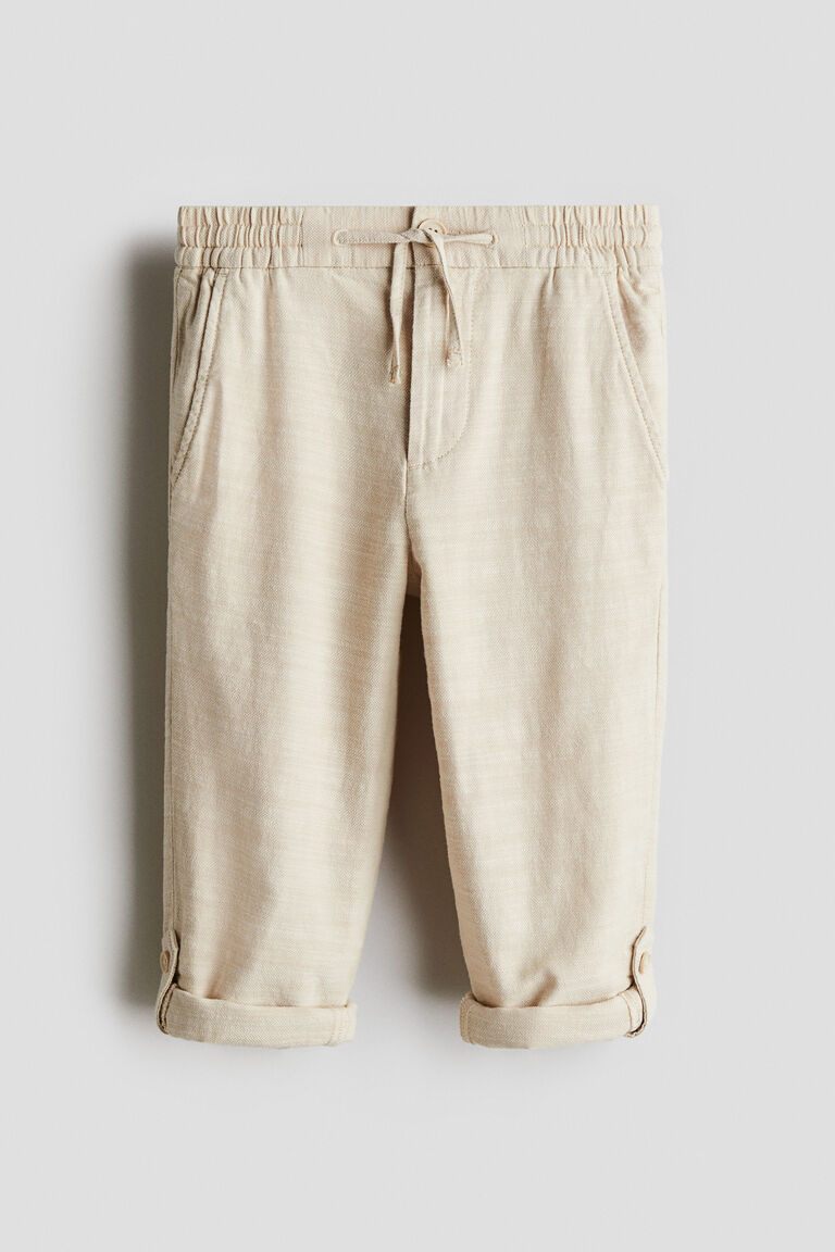 Cotton roll-up chinos