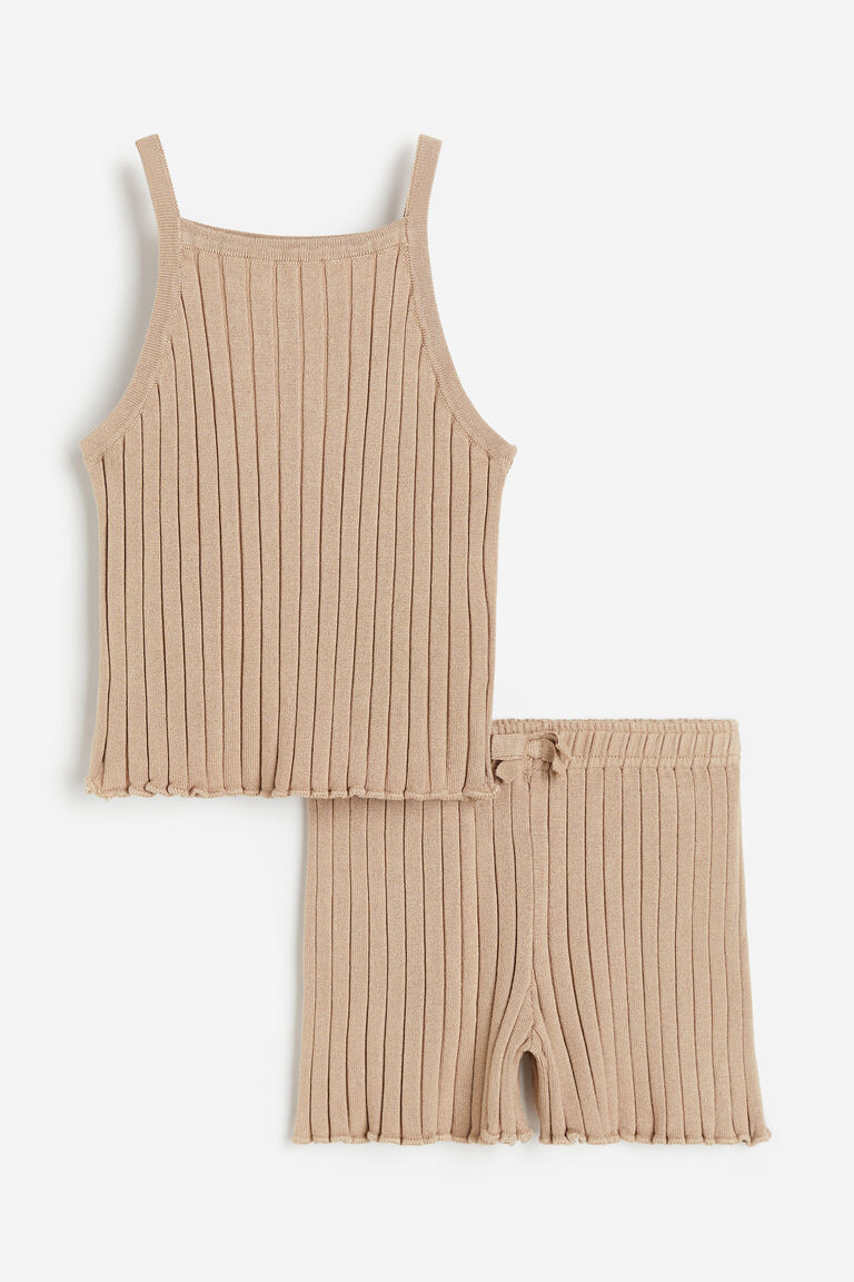 2-piece rib-knit set