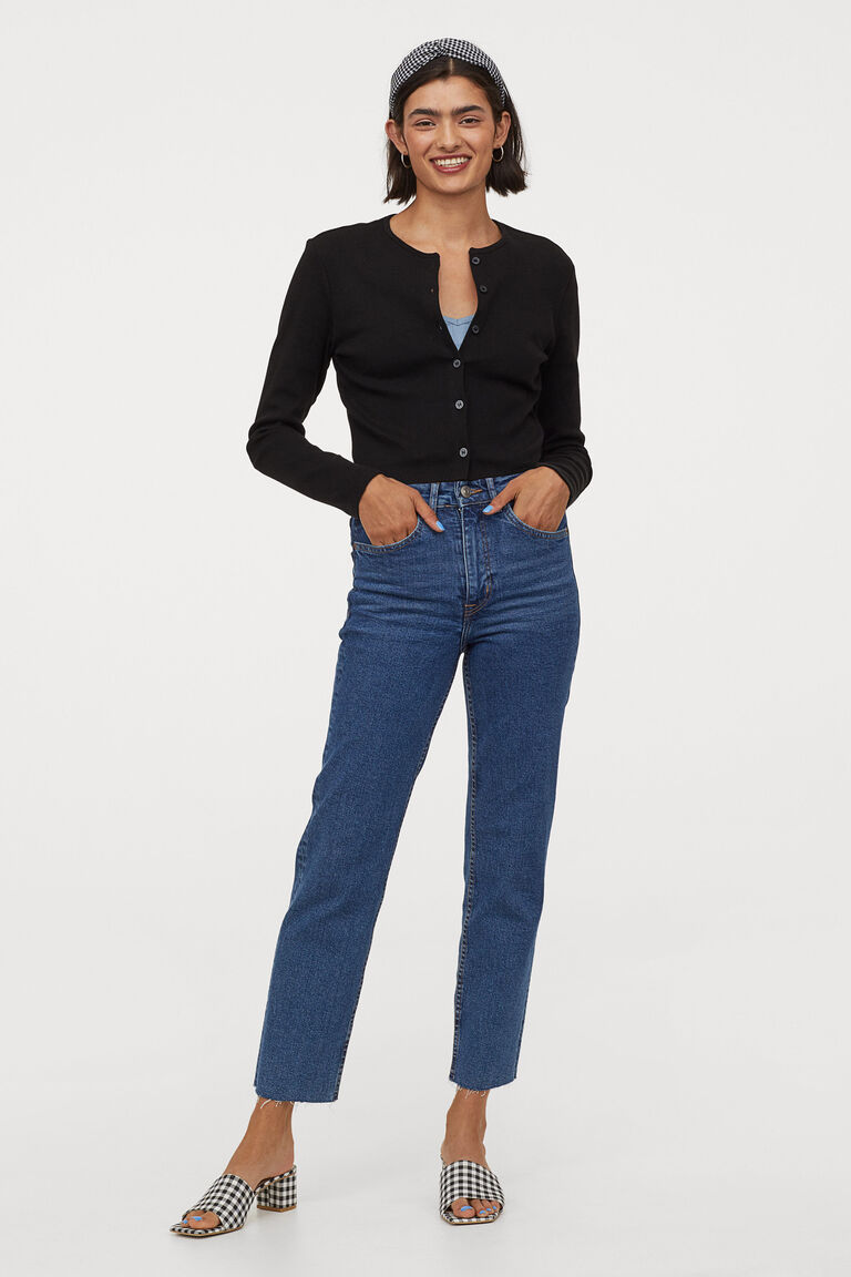 Long-sleeved jersey top