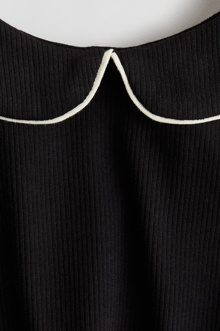 Collared jersey top