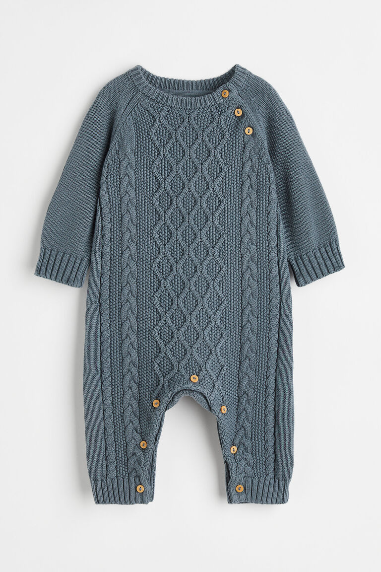 Knitted romper suit