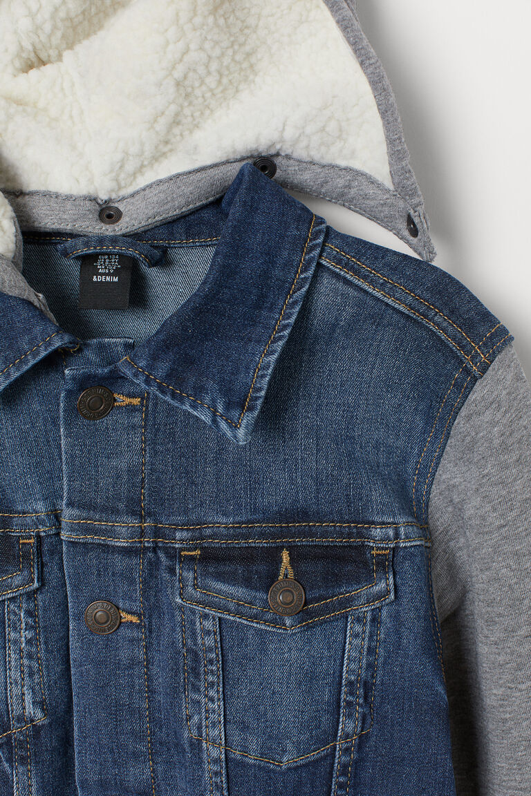 Hooded denim jacket