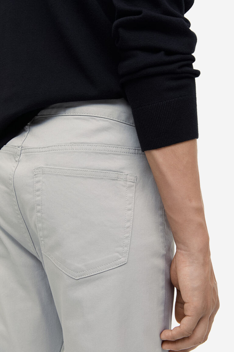 Slim Fit Cotton twill trousers
