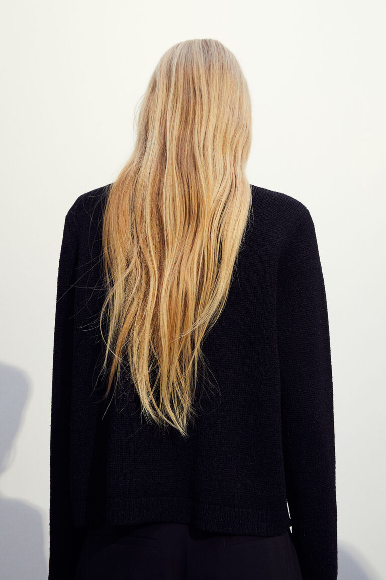 Textured-knit cardigan