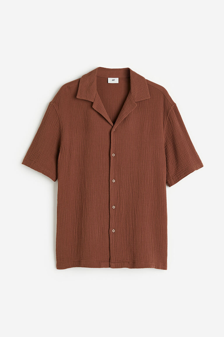 Regular Fit Muslin resort shirt