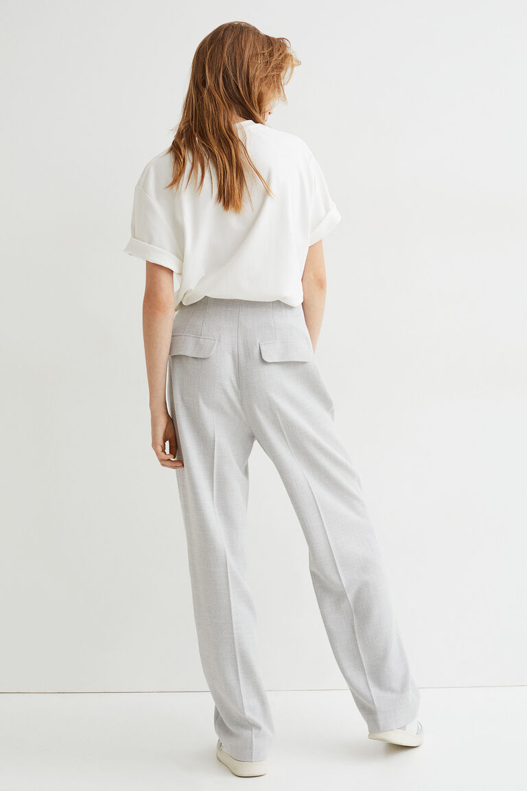 Crease-leg trousers