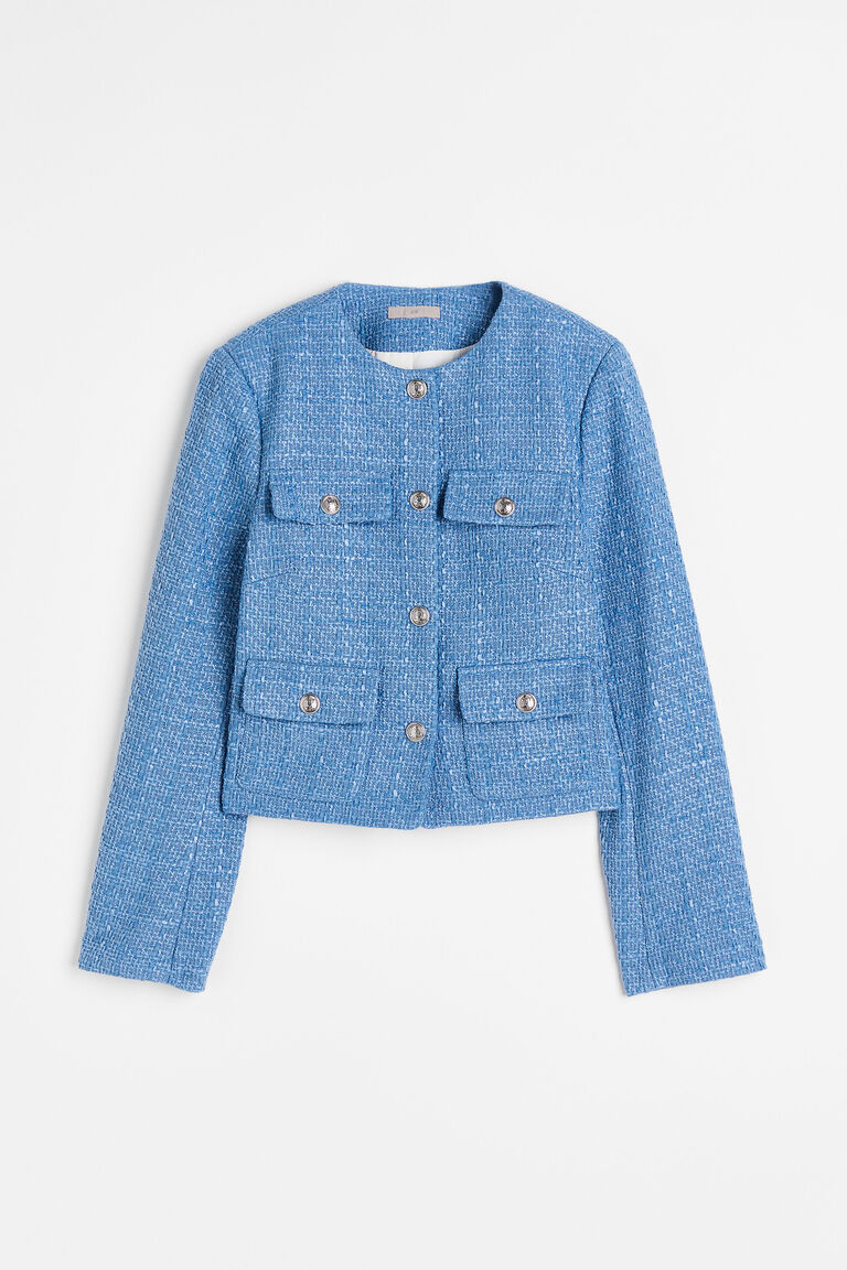 Textured-weave jacket