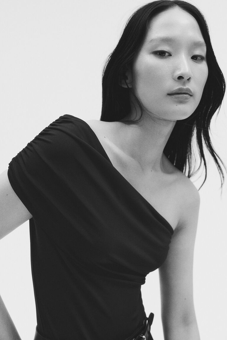 Draped one-shoulder body