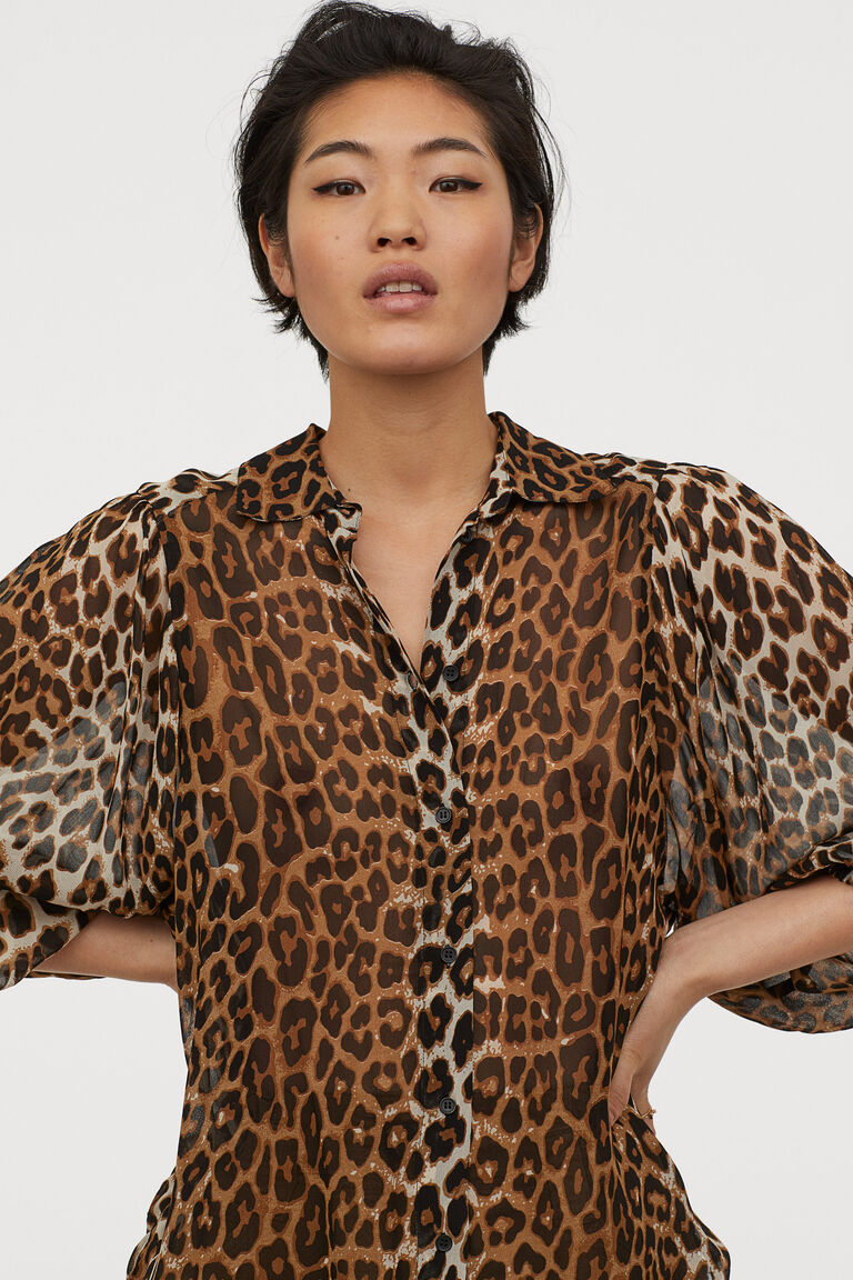 Patterned chiffon blouse