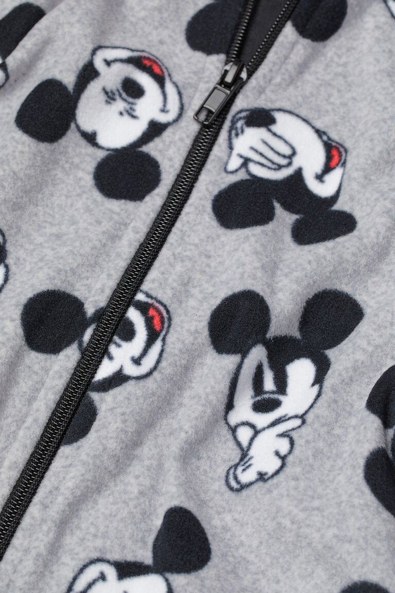 Printed fleece jacket