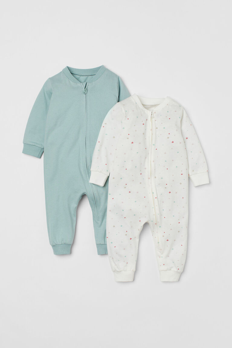 2-pack zip-up pyjamas