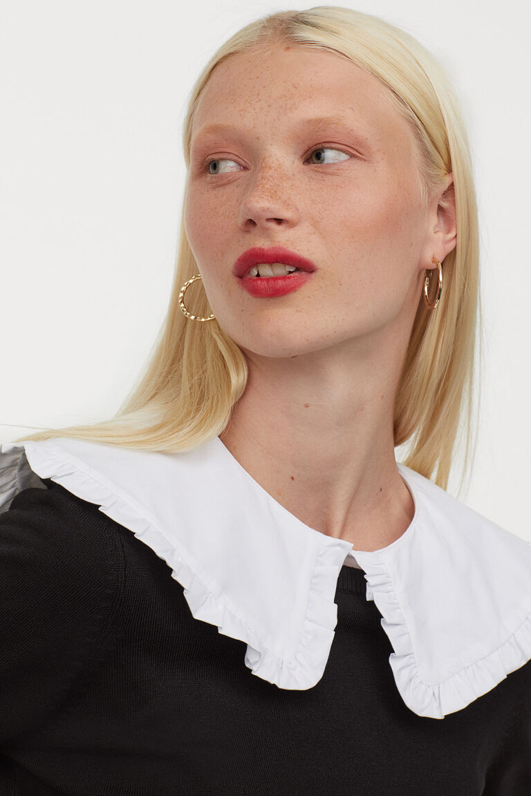 Collar-detail T-shirt