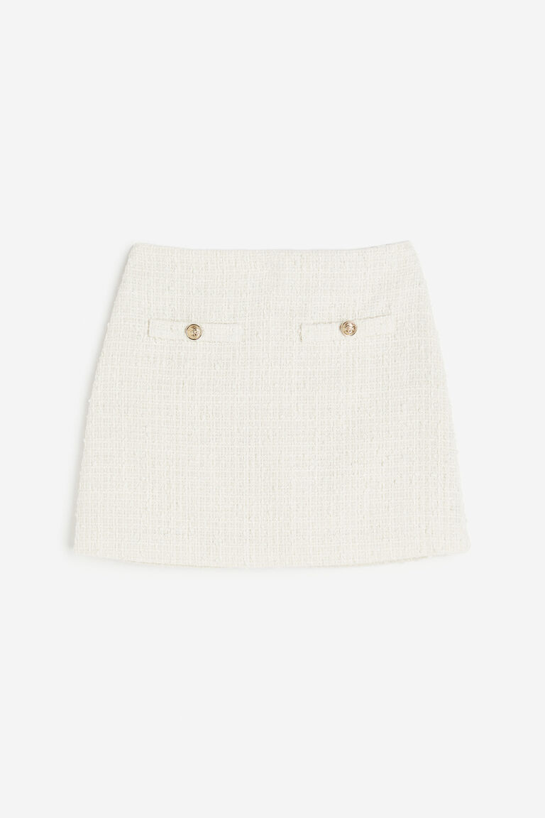 Bouclé mini skirt