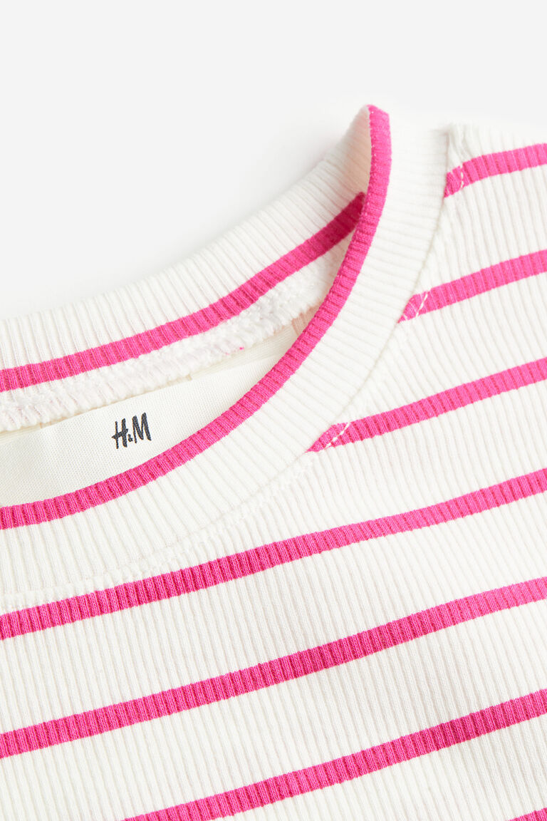 Ribbed cotton jersey top