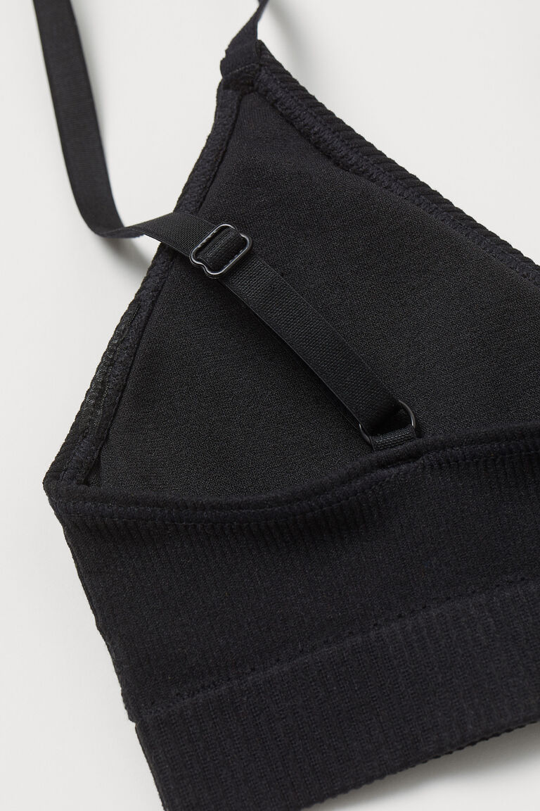 Seamless padded jersey bra