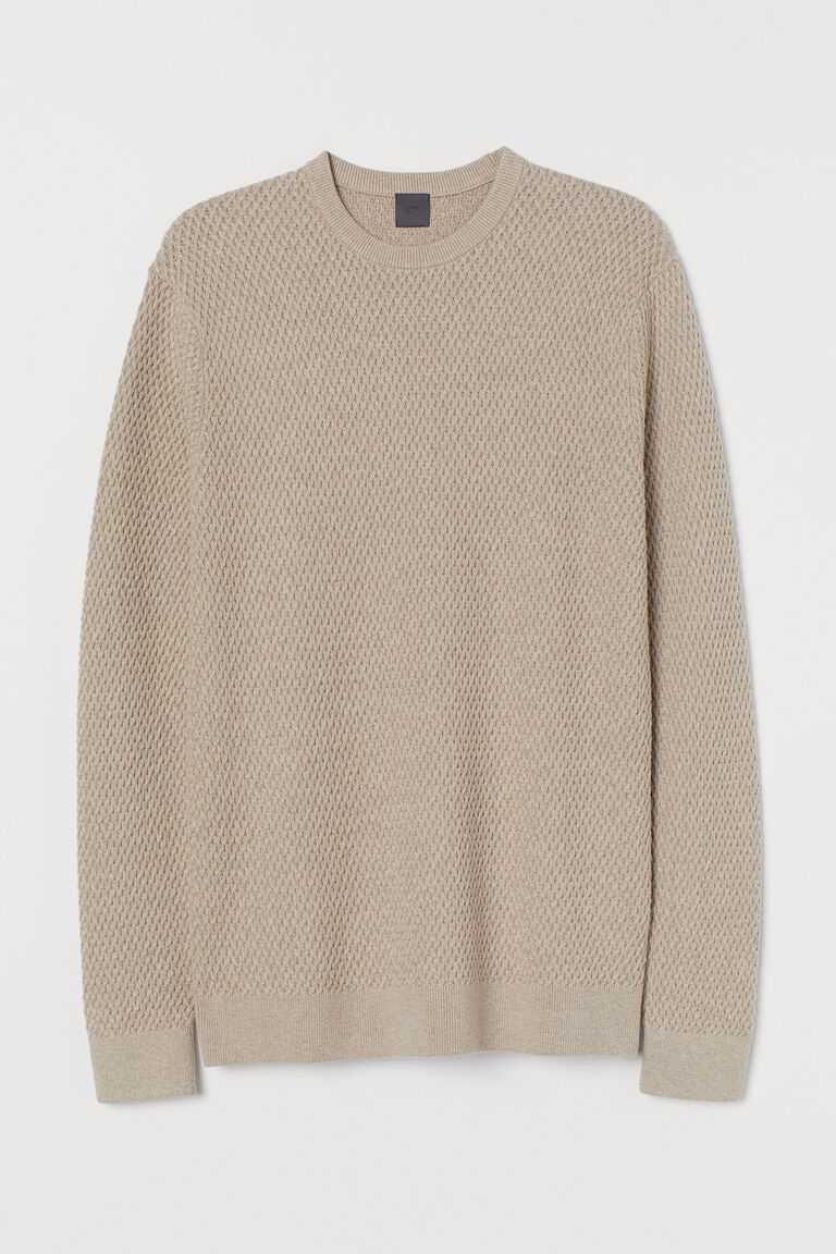 Textured-knit jumper