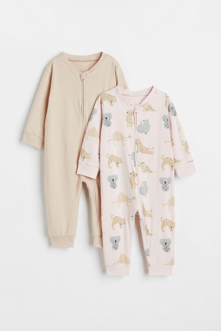 2-pack zip-up pyjamas