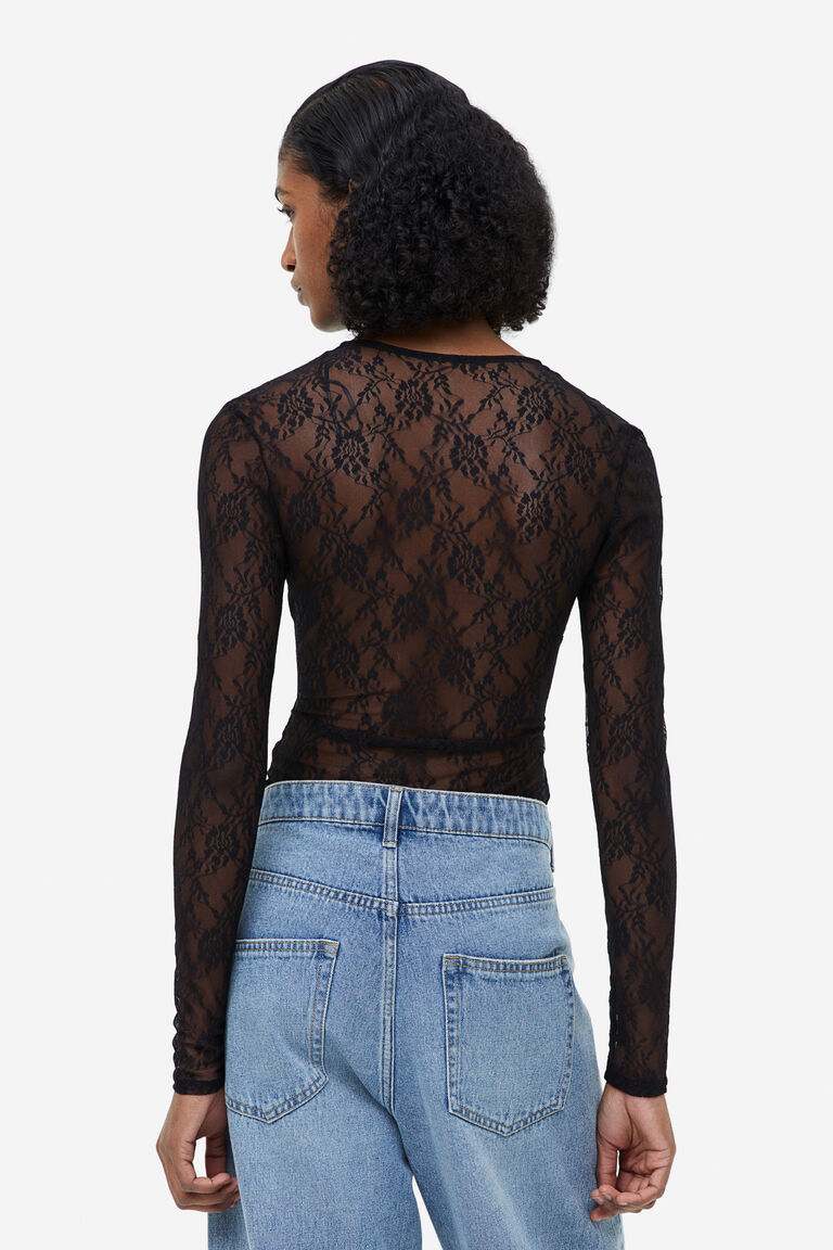 Lace thong body