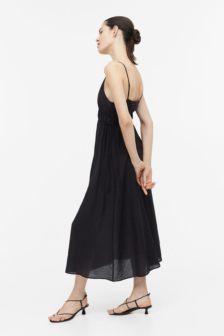 Drawstring-detail dress