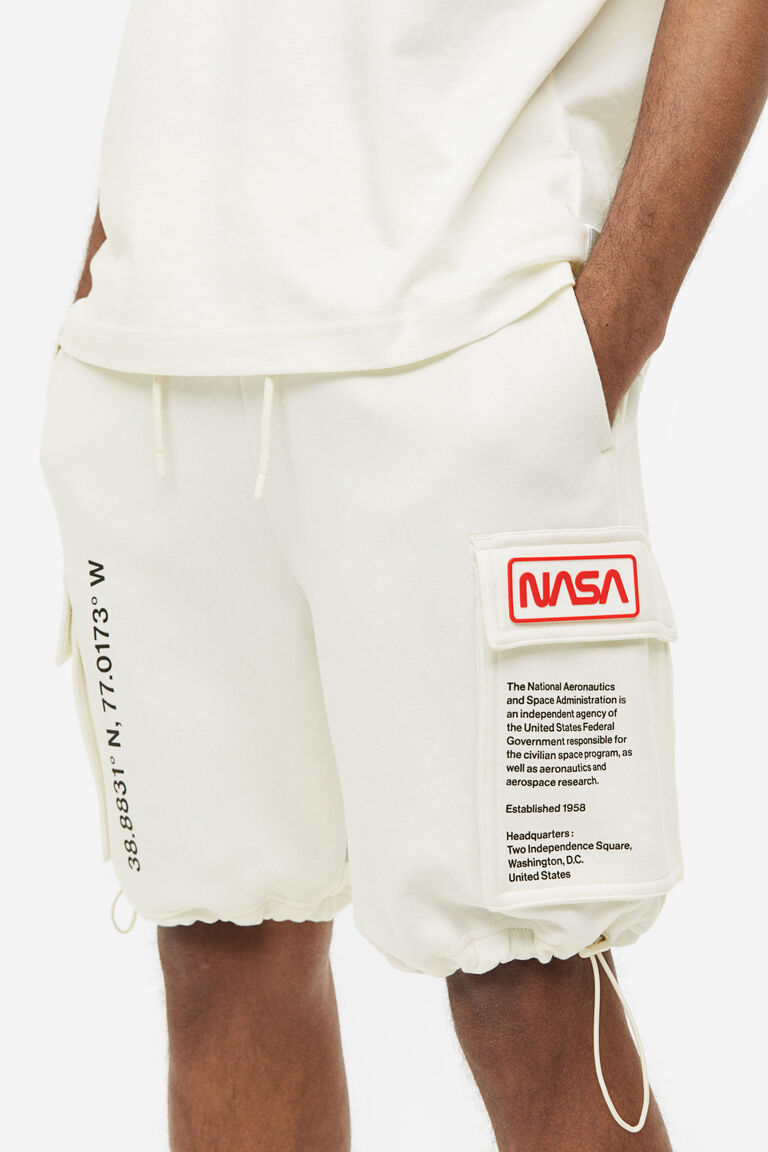 Printed sweatshirt shorts