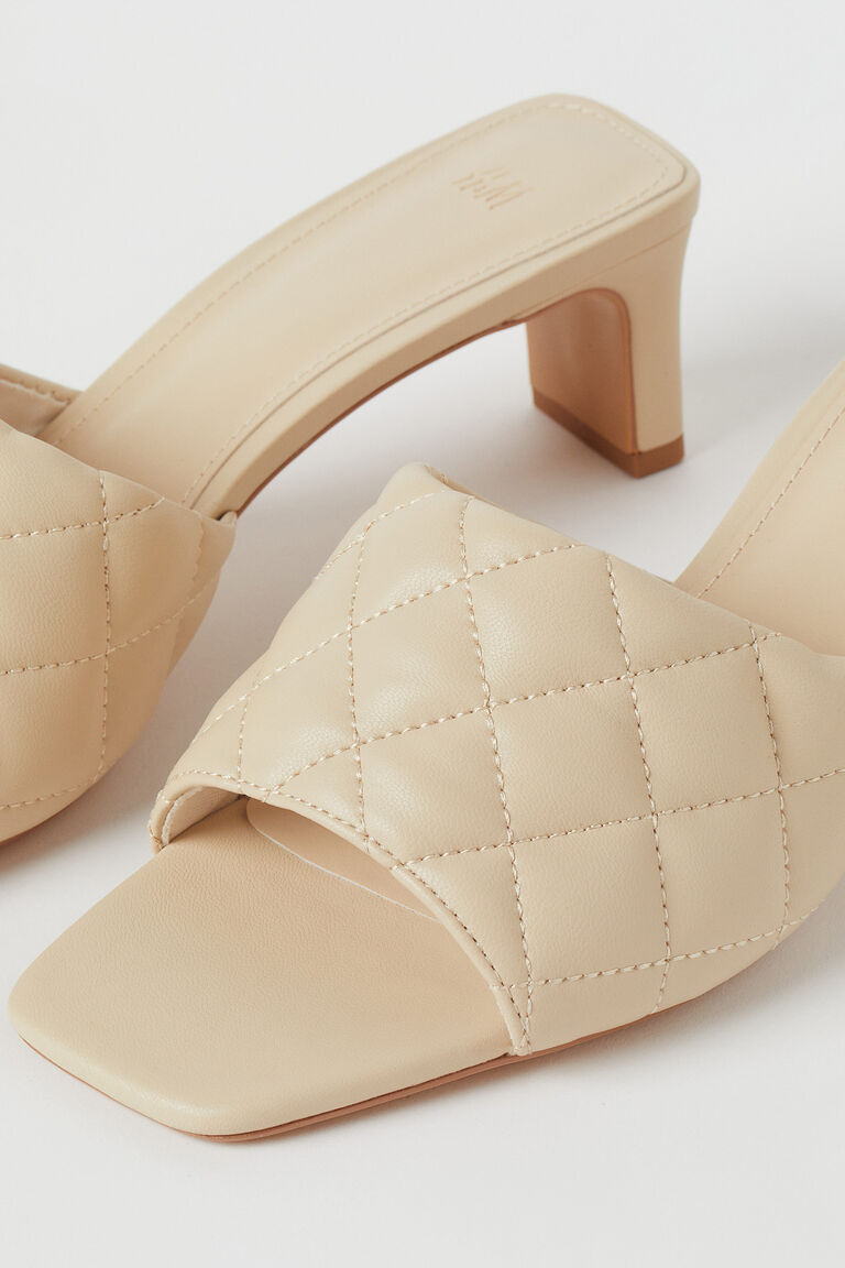 Quilted mules