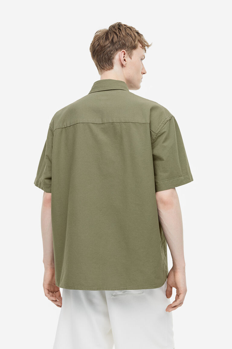 Relaxed Fit Short-sleeved Oxford shirt