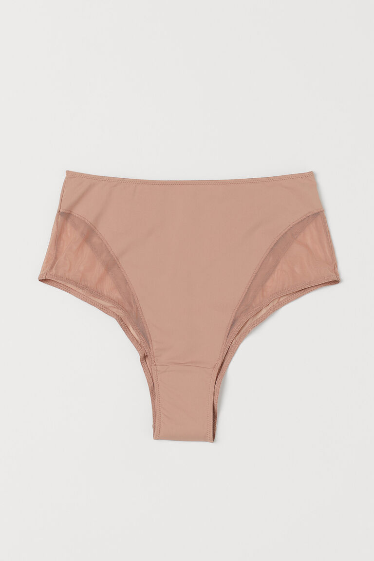 Microfibre and mesh briefs