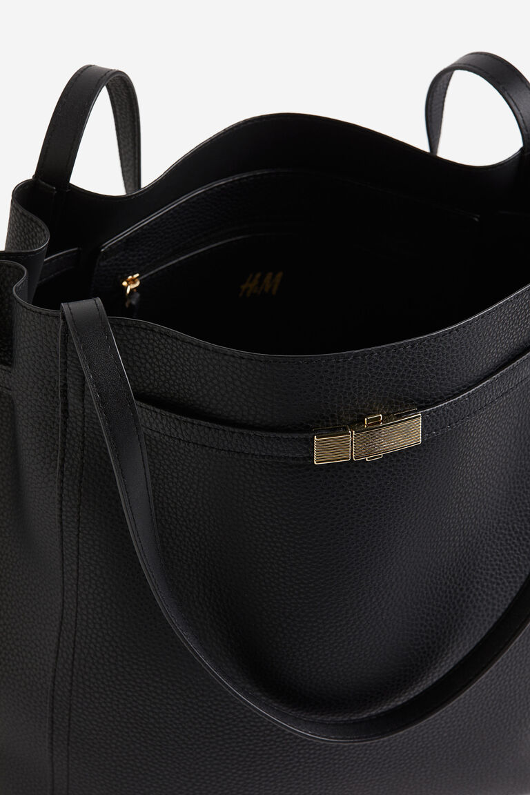 ซื้อ Strap-detail shopper สีดำ ออนไลน์ สำหรับผู้หญิง | H&M Thailand