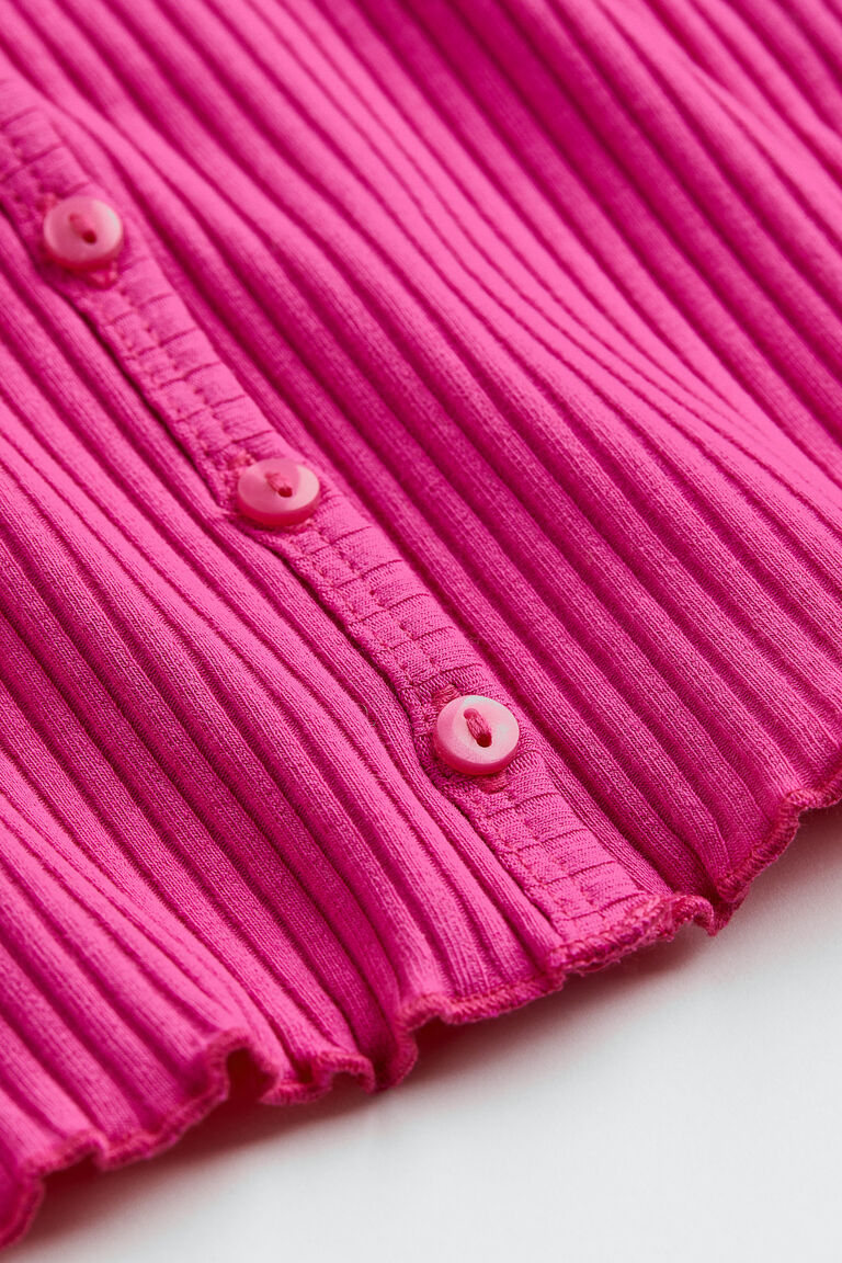 Button-front ribbed top