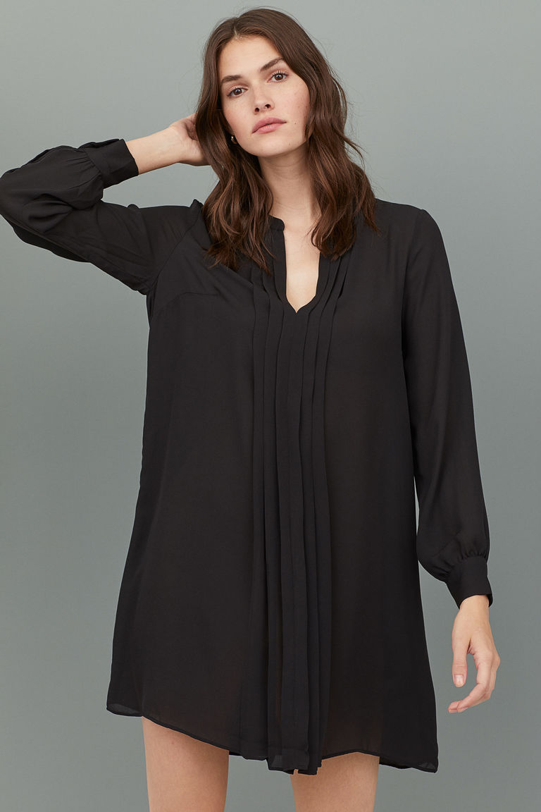 Tunic with pin-tucks