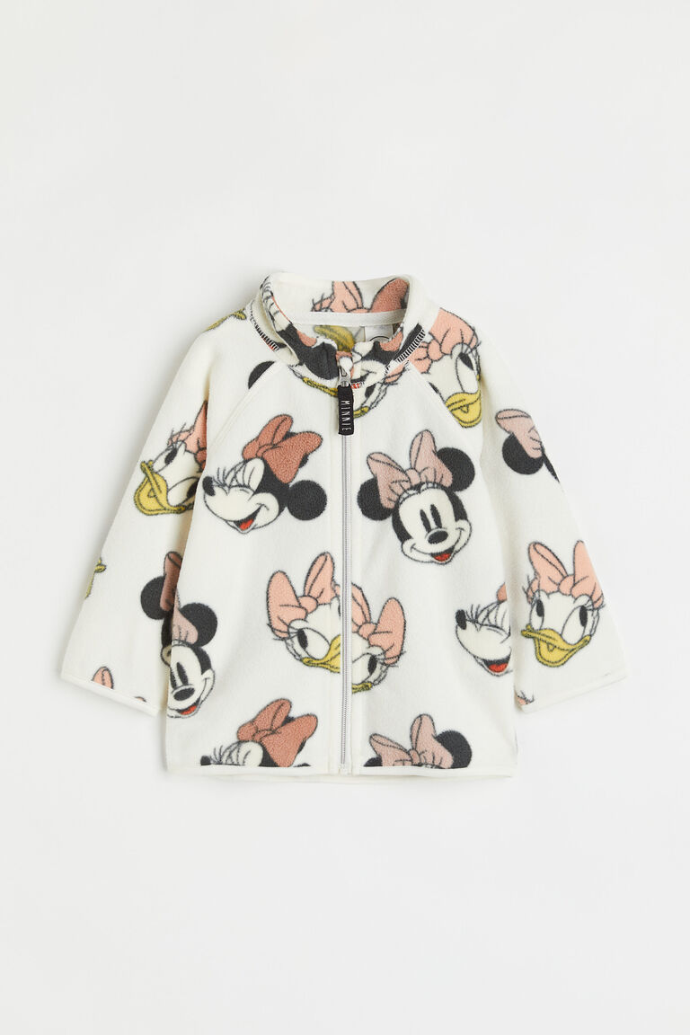 Patterned fleece jacket