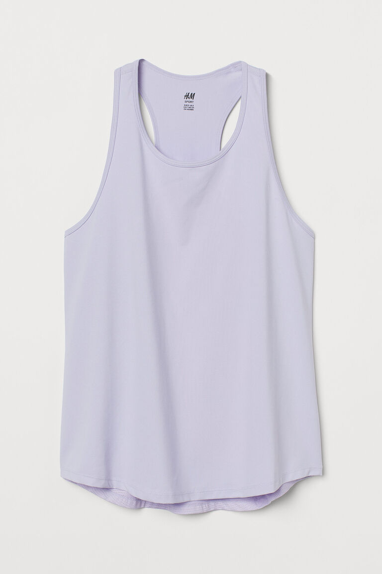 Mesh-detail sports top