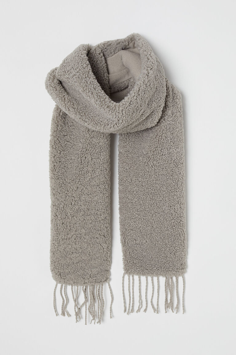 Faux shearling scarf