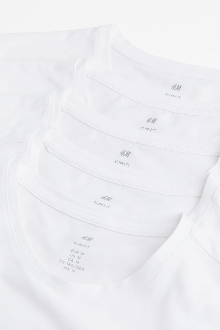 5-pack T-shirts Slim Fit