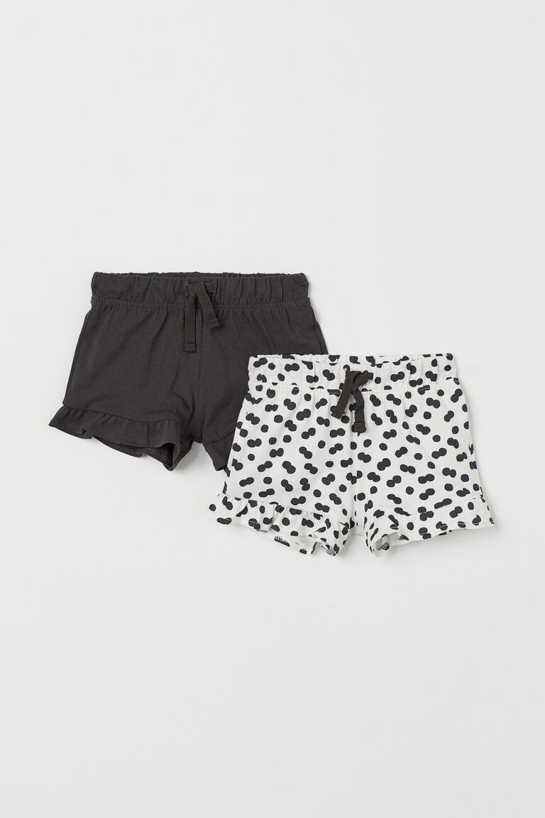 2-pack flounce-trimmed shorts