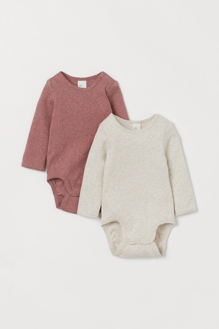 2-pack ribbed bodysuits