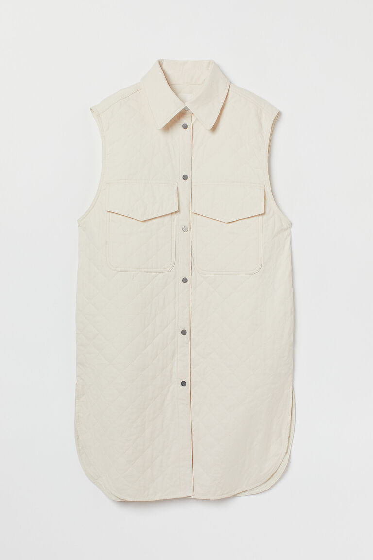 Sleeveless shacket