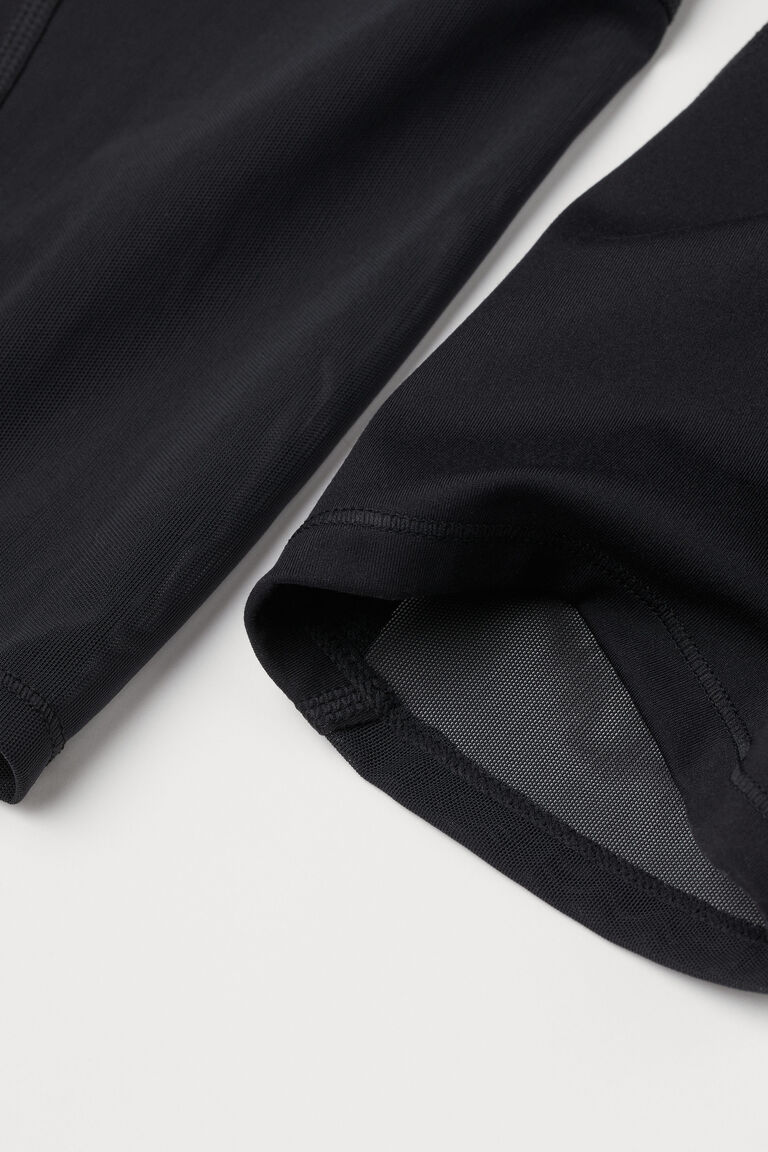 Mesh-detail sports tights