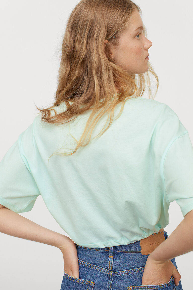 Drawstring cropped top