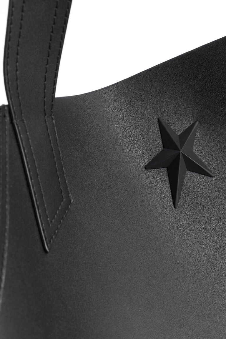 Oversized leather shopper