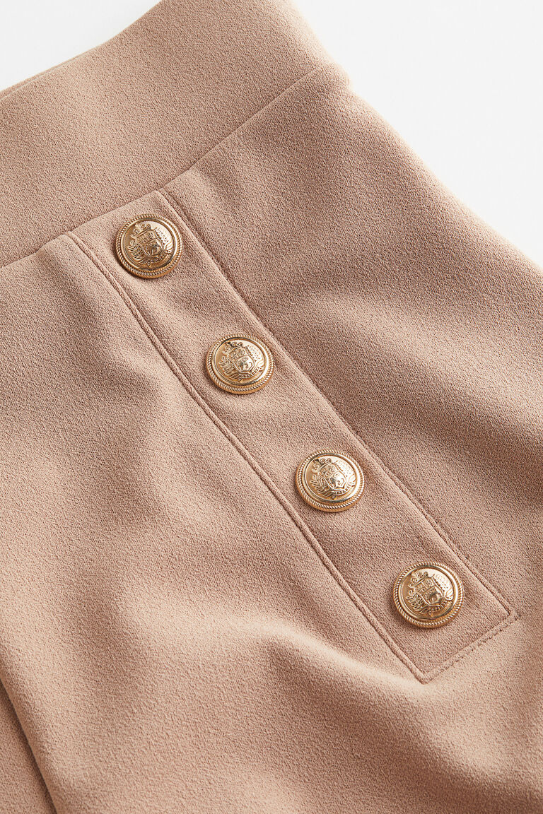 Button-front shorts