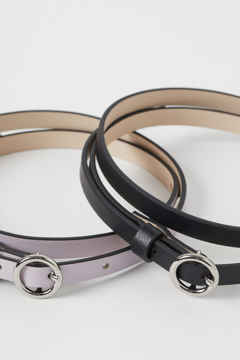 3-pack narrow waist belts