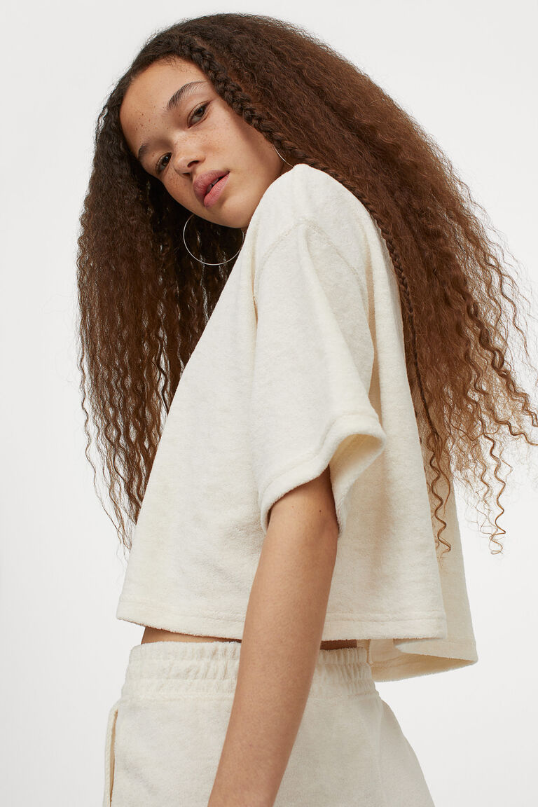 Terry cropped top