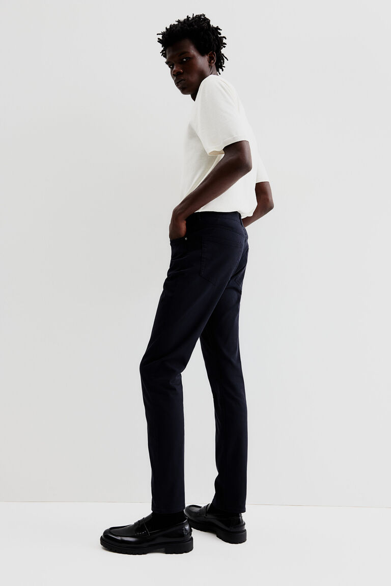 Slim Fit Cotton twill trousers