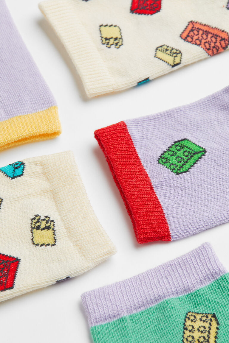 5-pack motif-detail socks