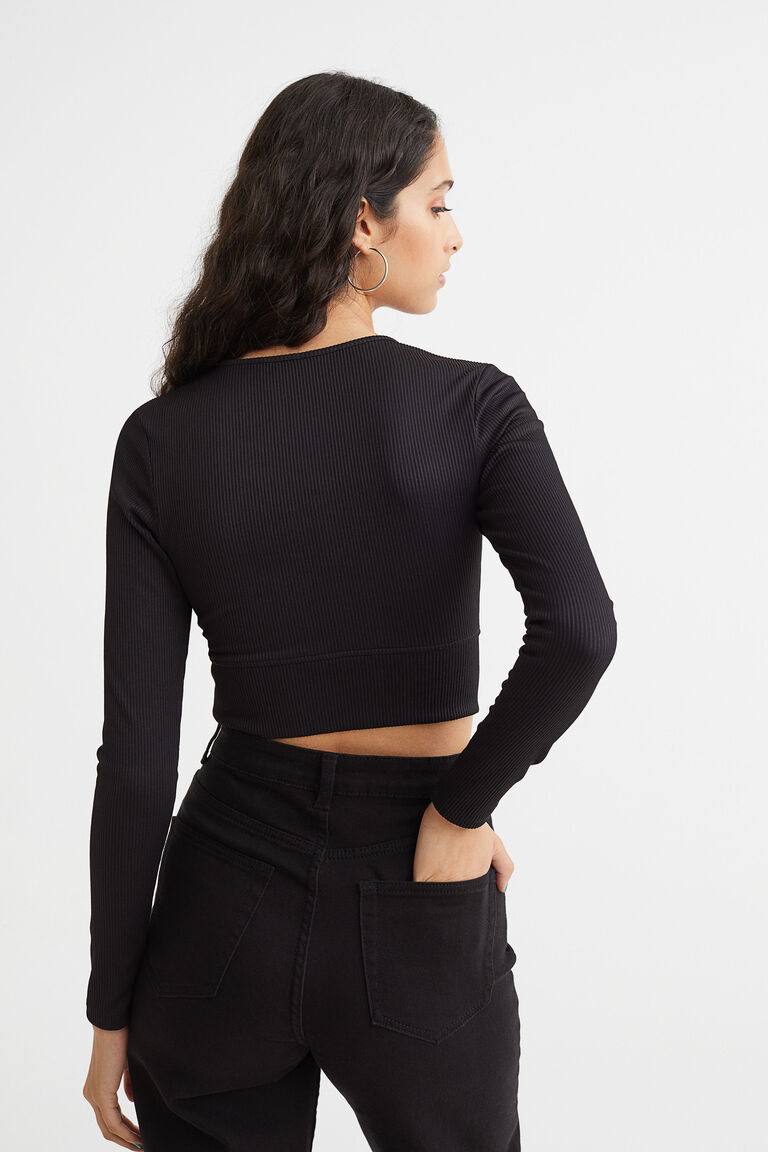Ribbed cropped top
