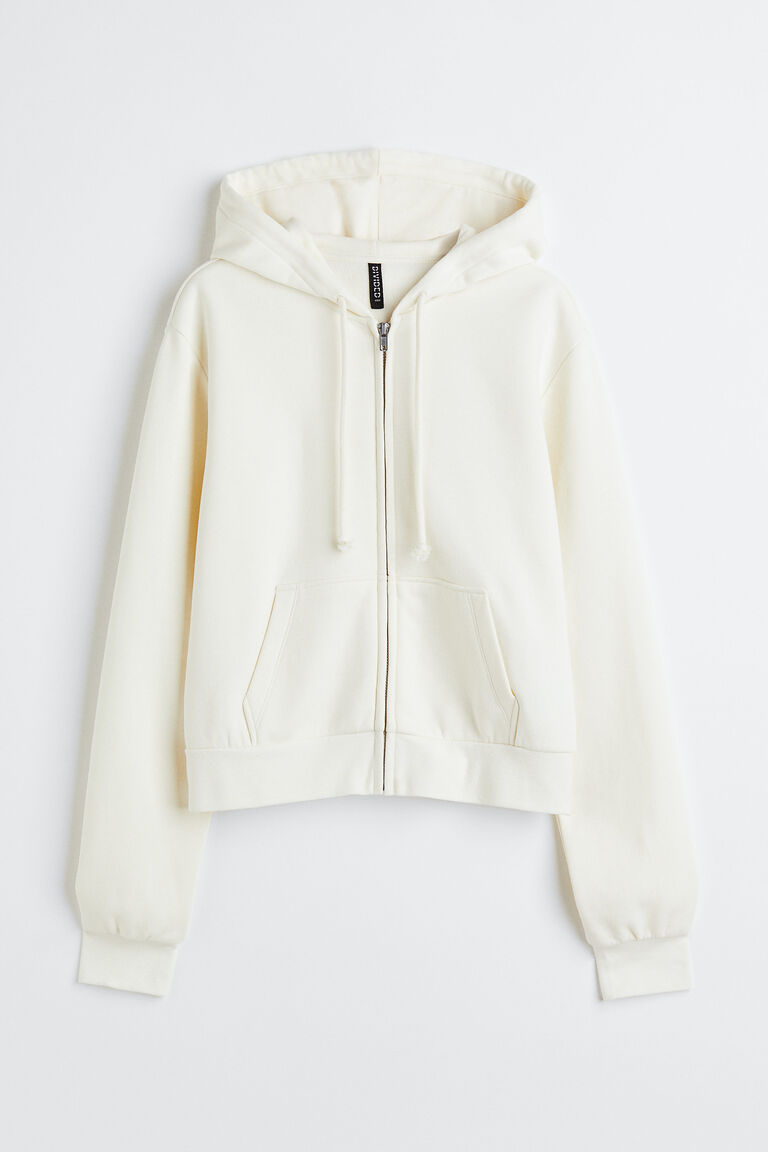 Short zip-through hoodie