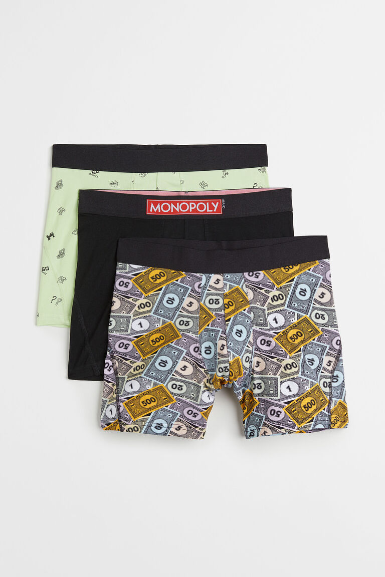 3-pack mid cotton trunks