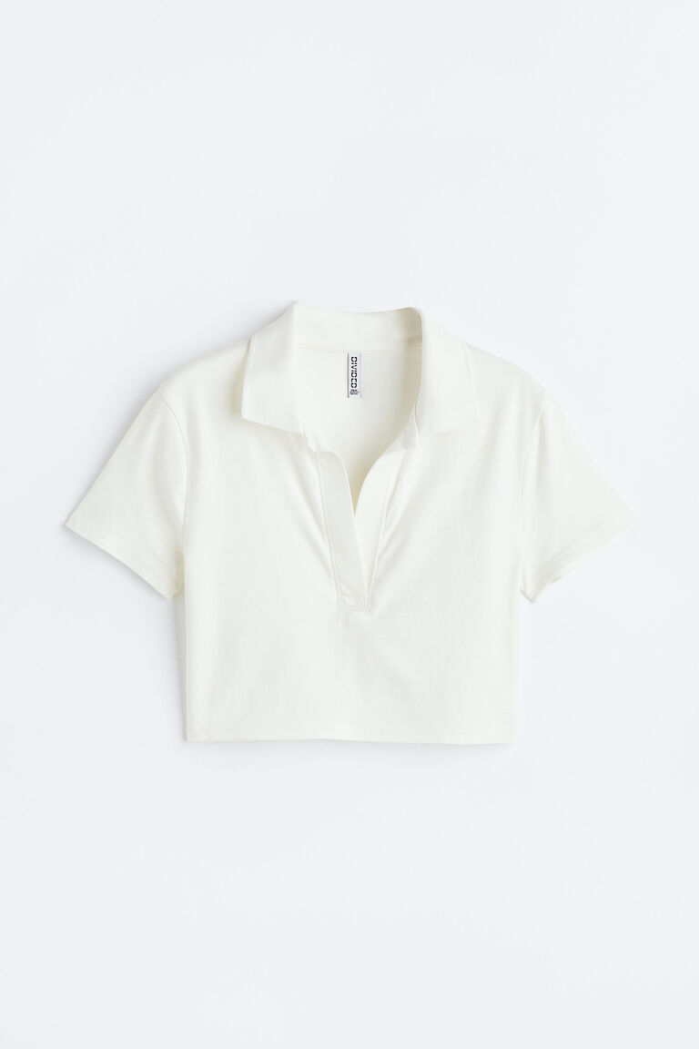 Collared cropped top