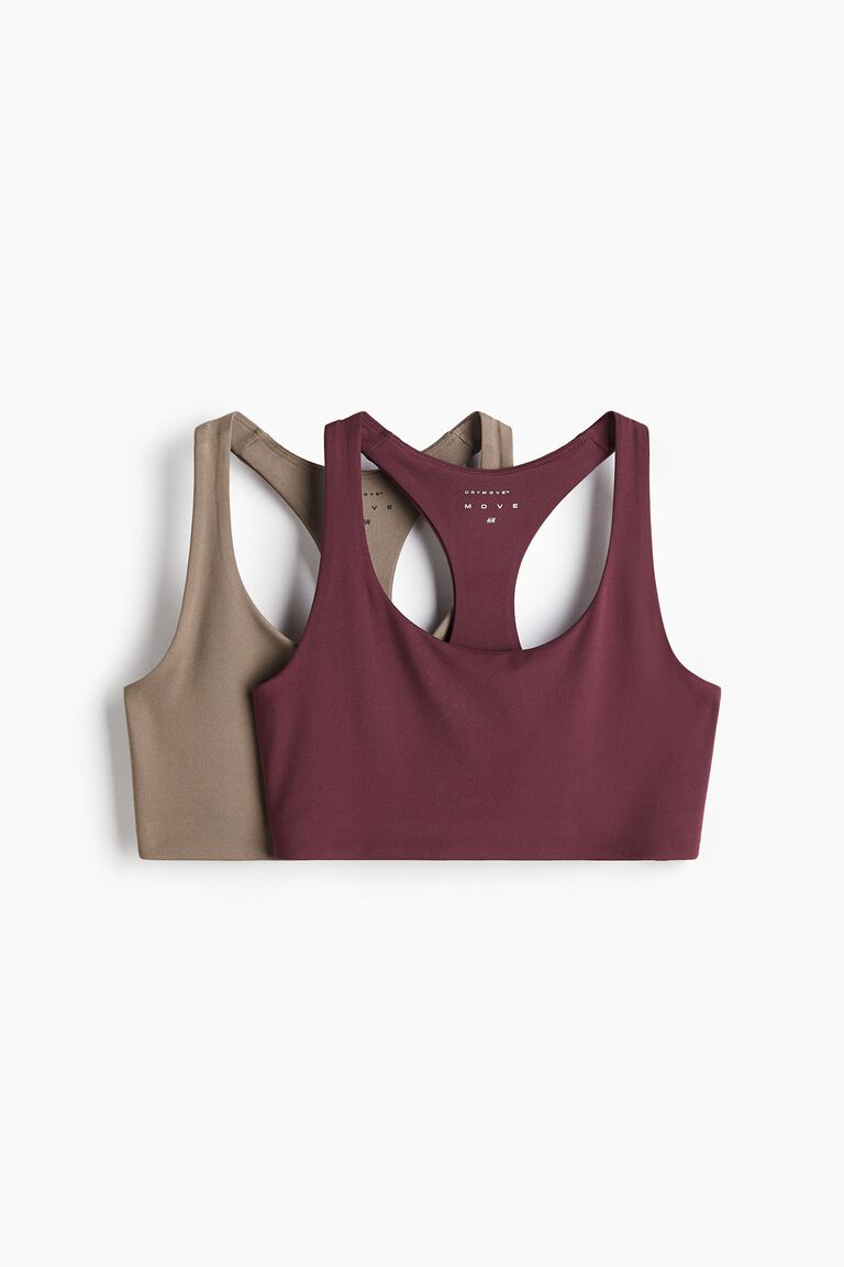 2-pack Medium Support Sports bras Men's Sportswear Online | H&M Thailand